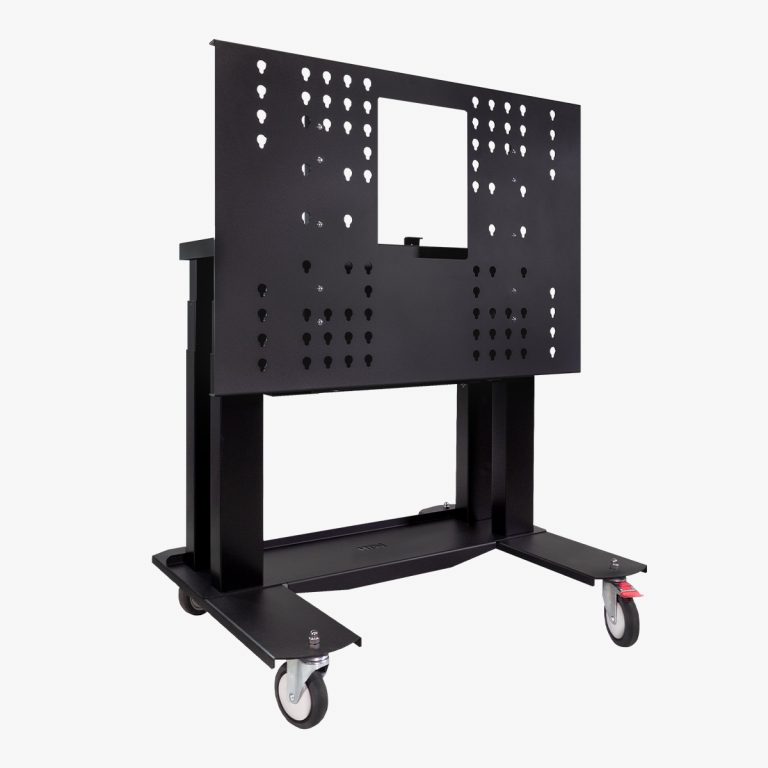 TV Stand with Wheels – Electric Tilt to Table